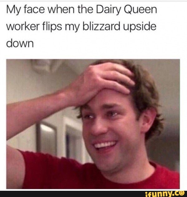 Dairy Queen Blizzard Upside Down