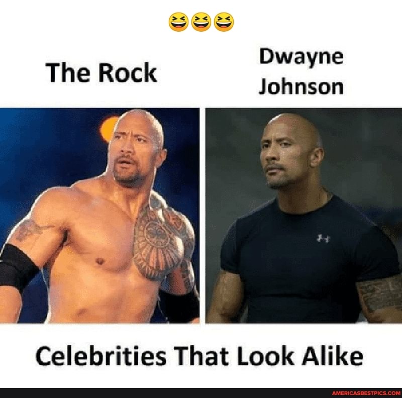 Dwayne Johnson The Rock Celebrities That Look Alike - America’s best ...