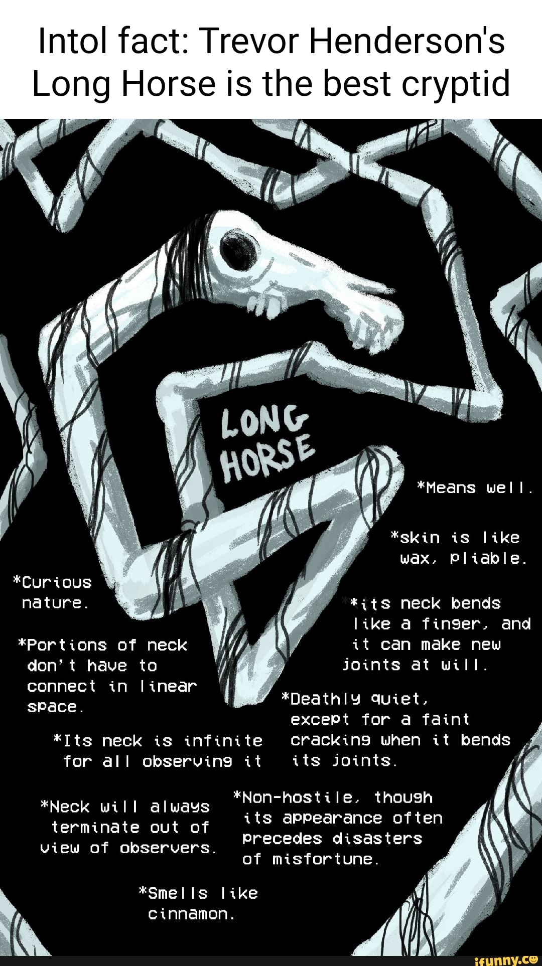 Intol fact: Trevor Henderson's Long Horse is the best cryptid *Means ...