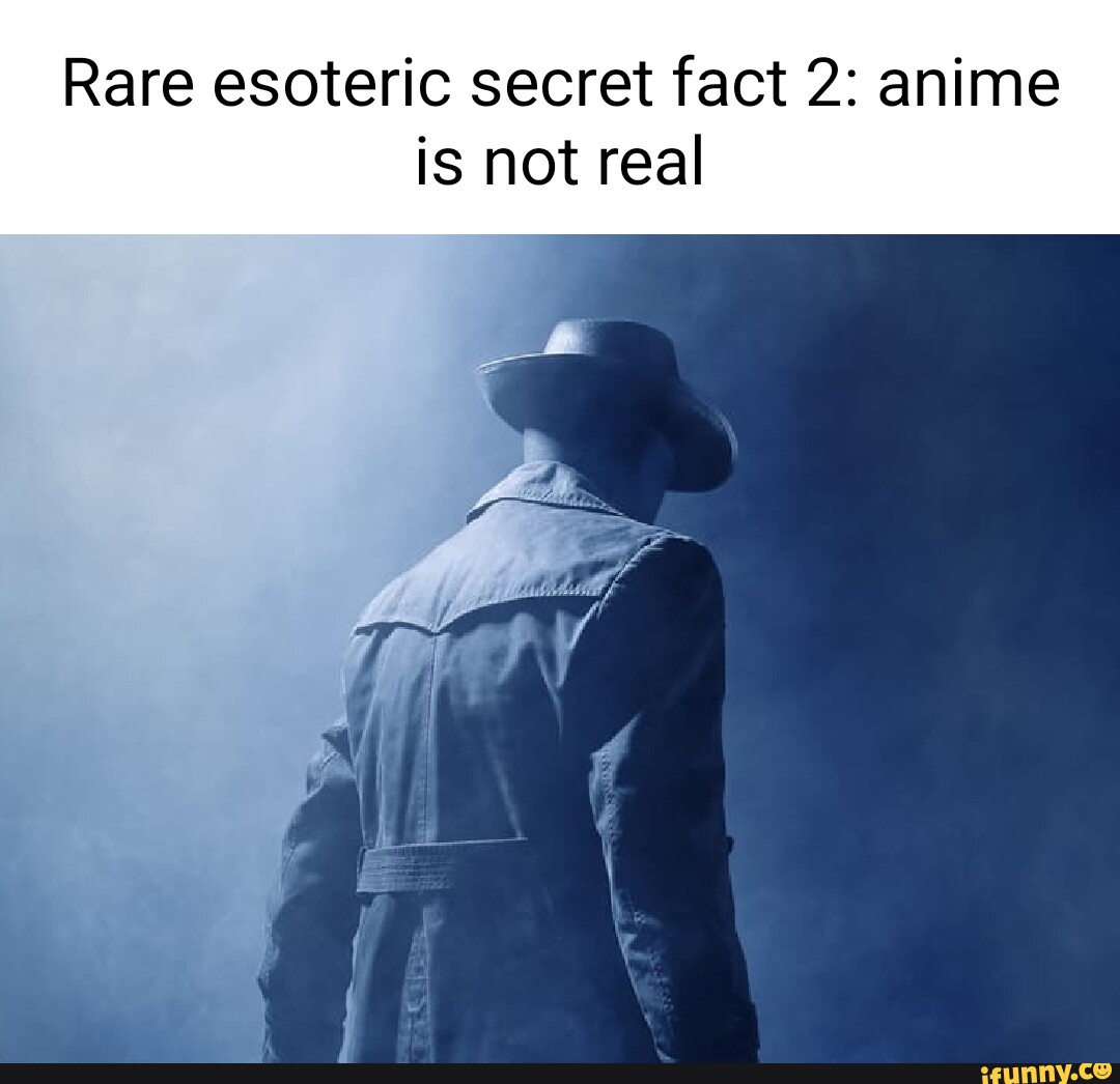 Rare esoteric secret fact 2: anime is not real - iFunny