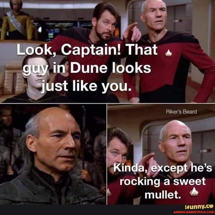 Look, Captain! That . guy in Dune looks just like you. Beard i ~ Kinda ...