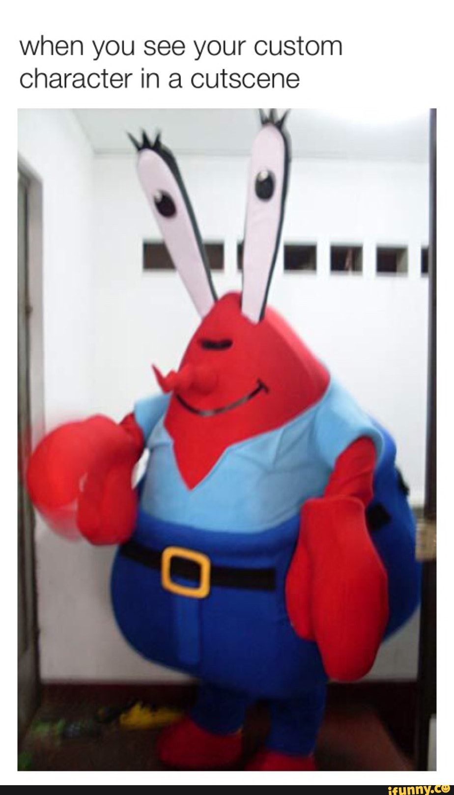 When you see your custom Character in a cutscene - iFunny