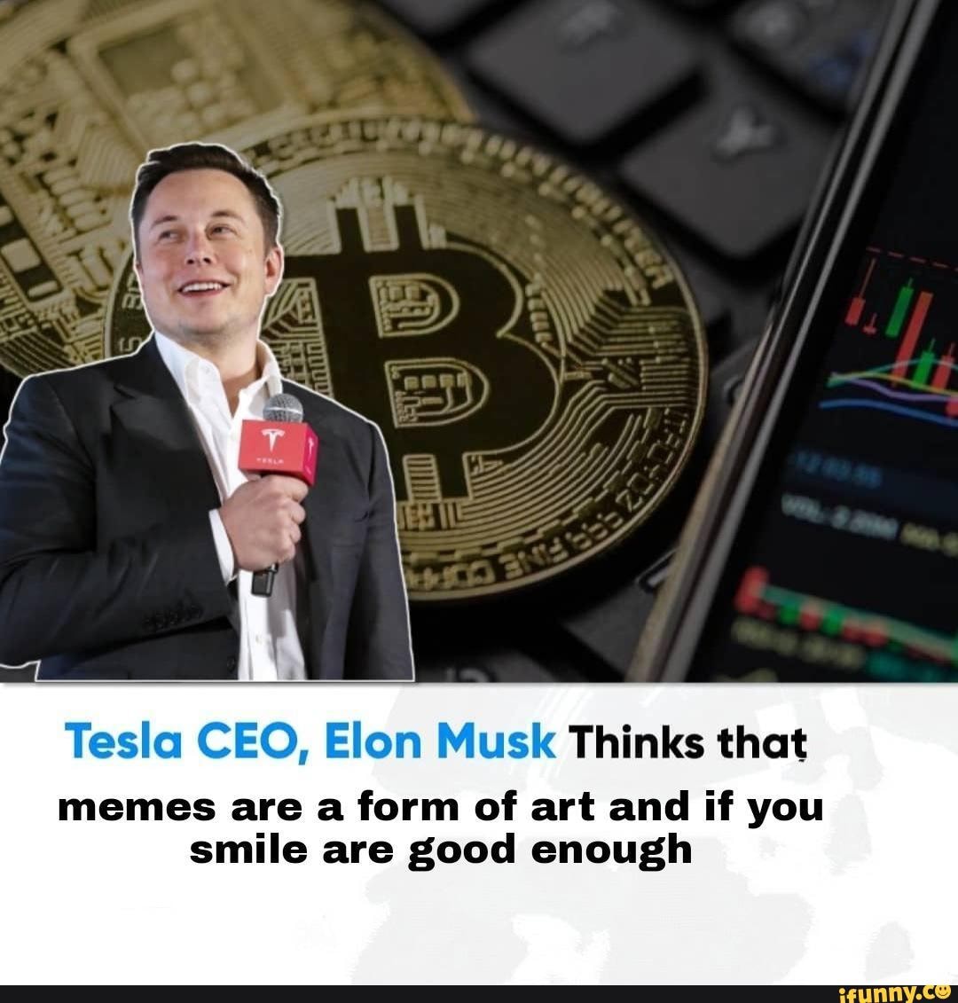Tesla CEO, lon Musk Thinks that memes are a form of art and if you ...