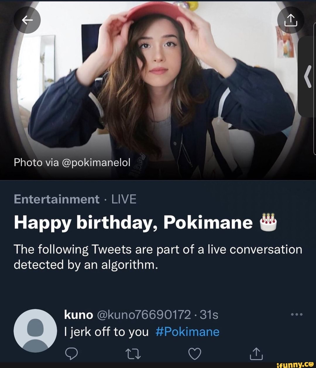 Photo via @pokimanelol Entertainment - LIVE Happy birthday, Pokimane ...