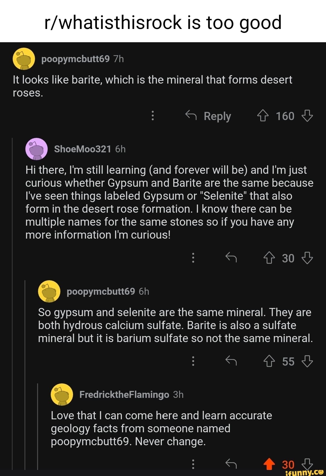 Is too good lt looks like barite, which is the mineral that forms ...