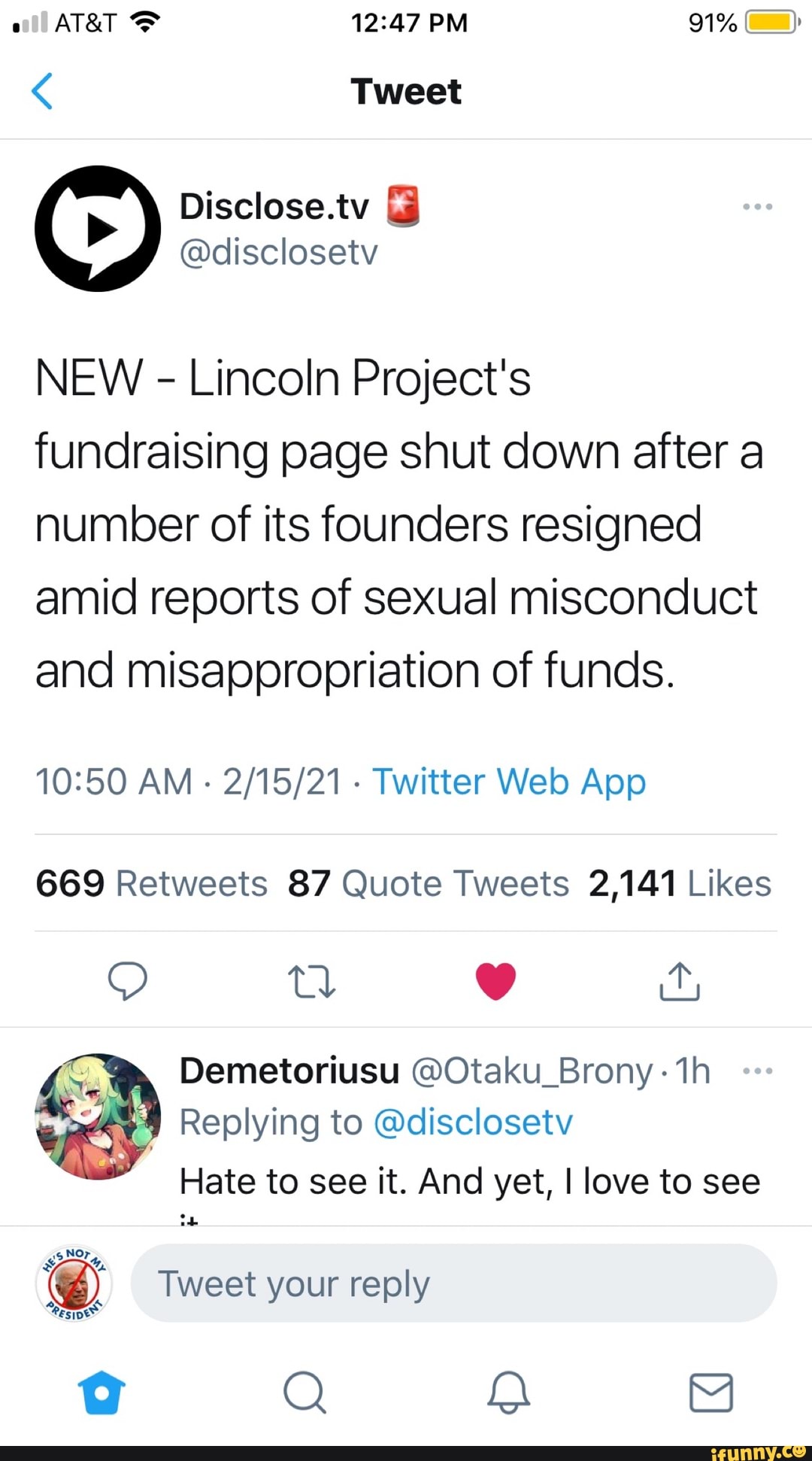 Lincolnproject memes. Best Collection of funny Lincolnproject pictures ...