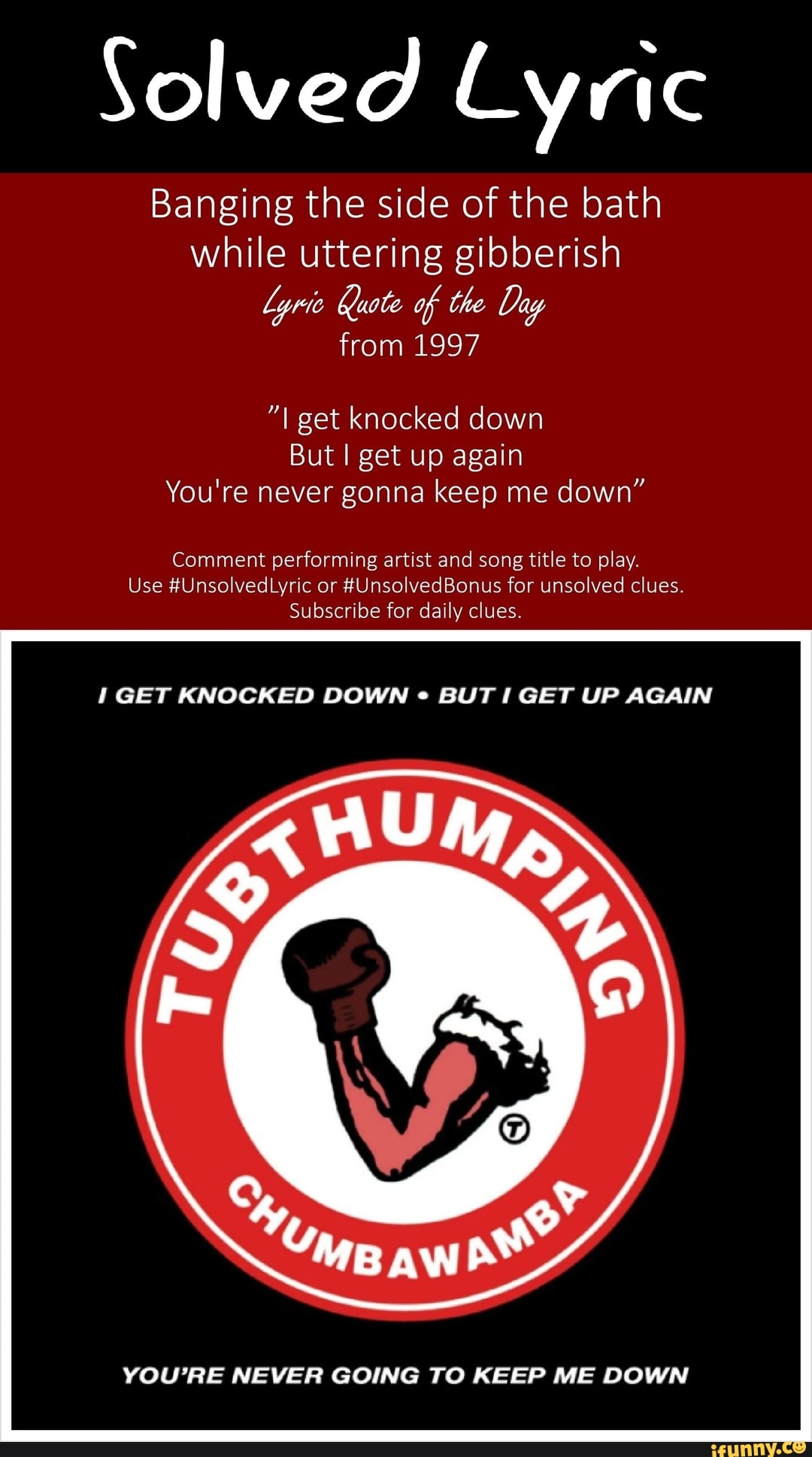 Tubthumping memes. Best Collection of funny Tubthumping pictures on iFunny