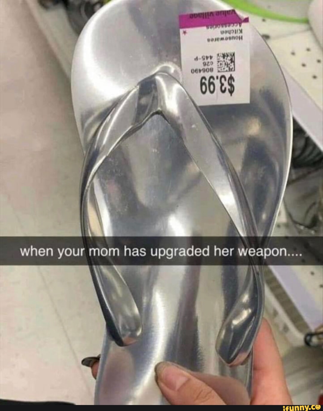 When your mom has upgraded her weapon.... - iFunny