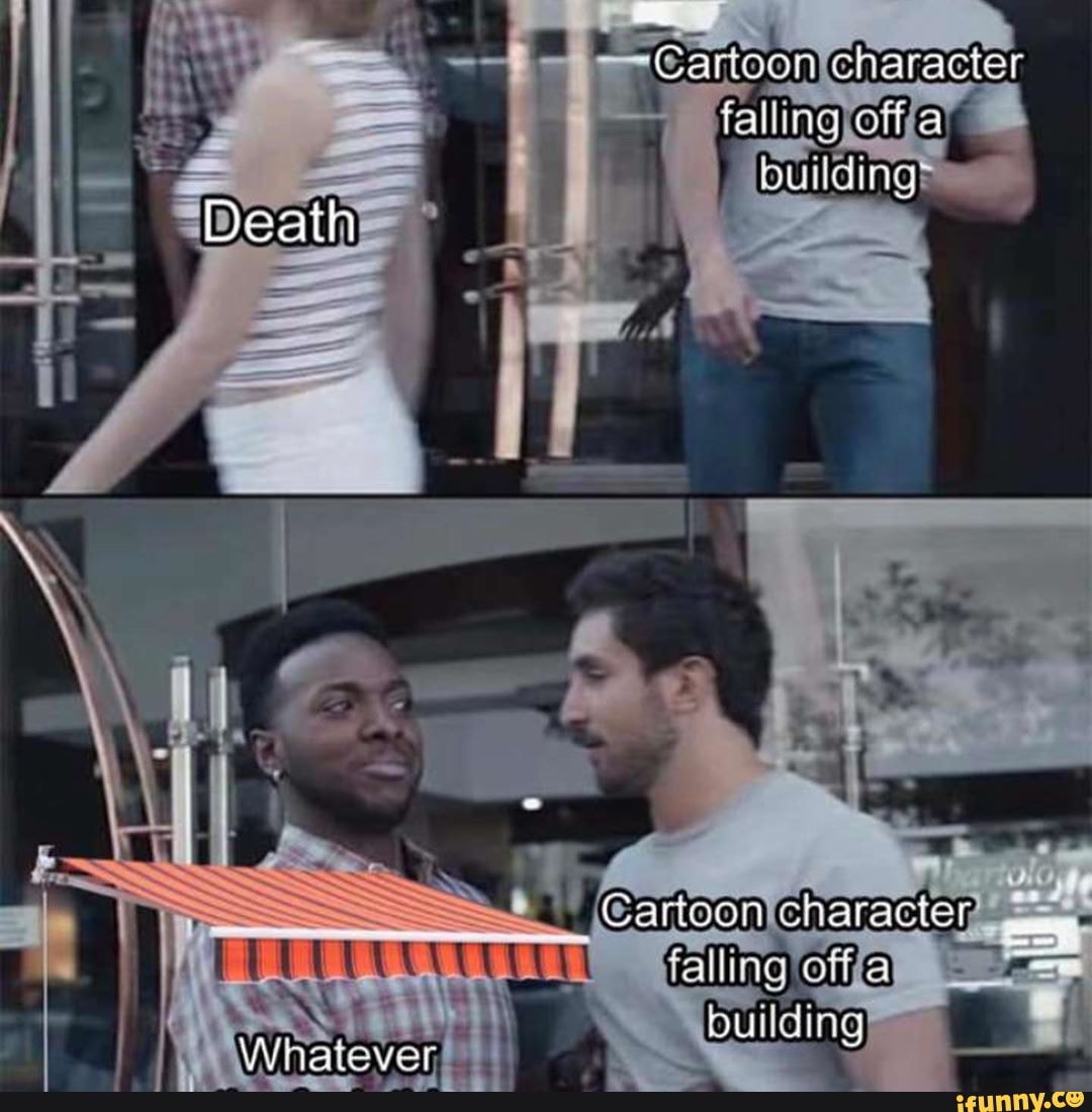 Cartoon character falling building falling buildi building) - iFunny