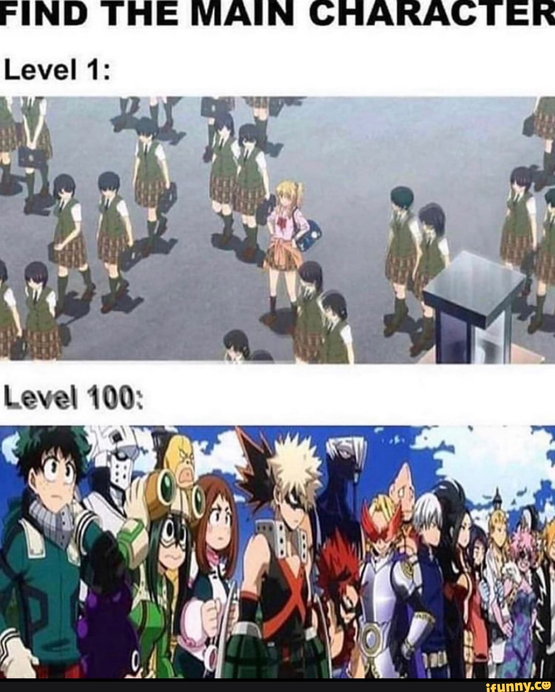 FIND THE MAIN CHARACTER Level 1: Level 100: - iFunny