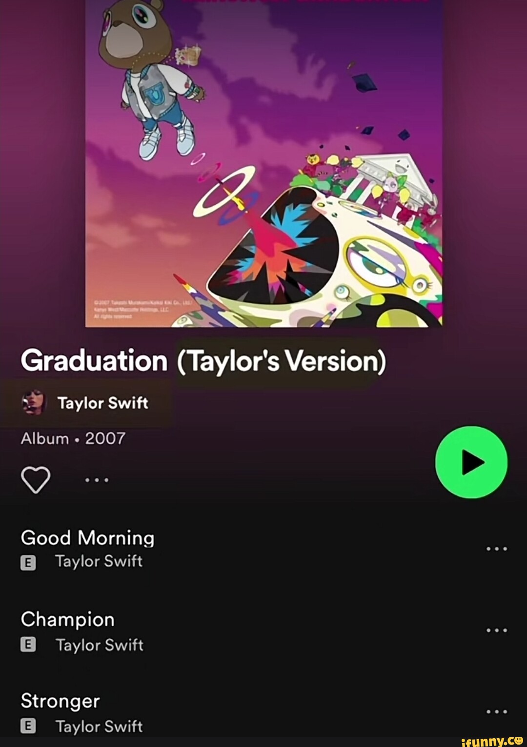 Graduation (Taylor's Version) Taylor Swift Album 2007 Good Morning ...