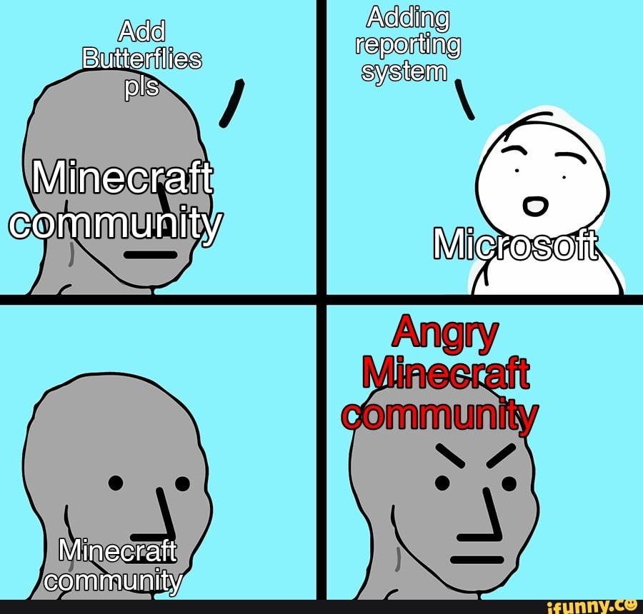 Add Butterflies Minecraft community Minecraft Adding reporting system ...