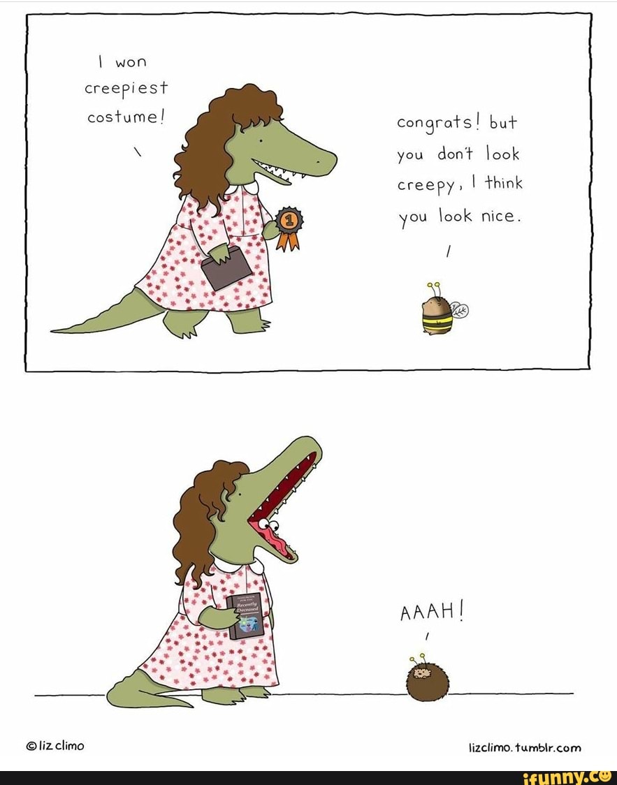 Won creepiest costume! congrats but you dont look creepy, I think you ...