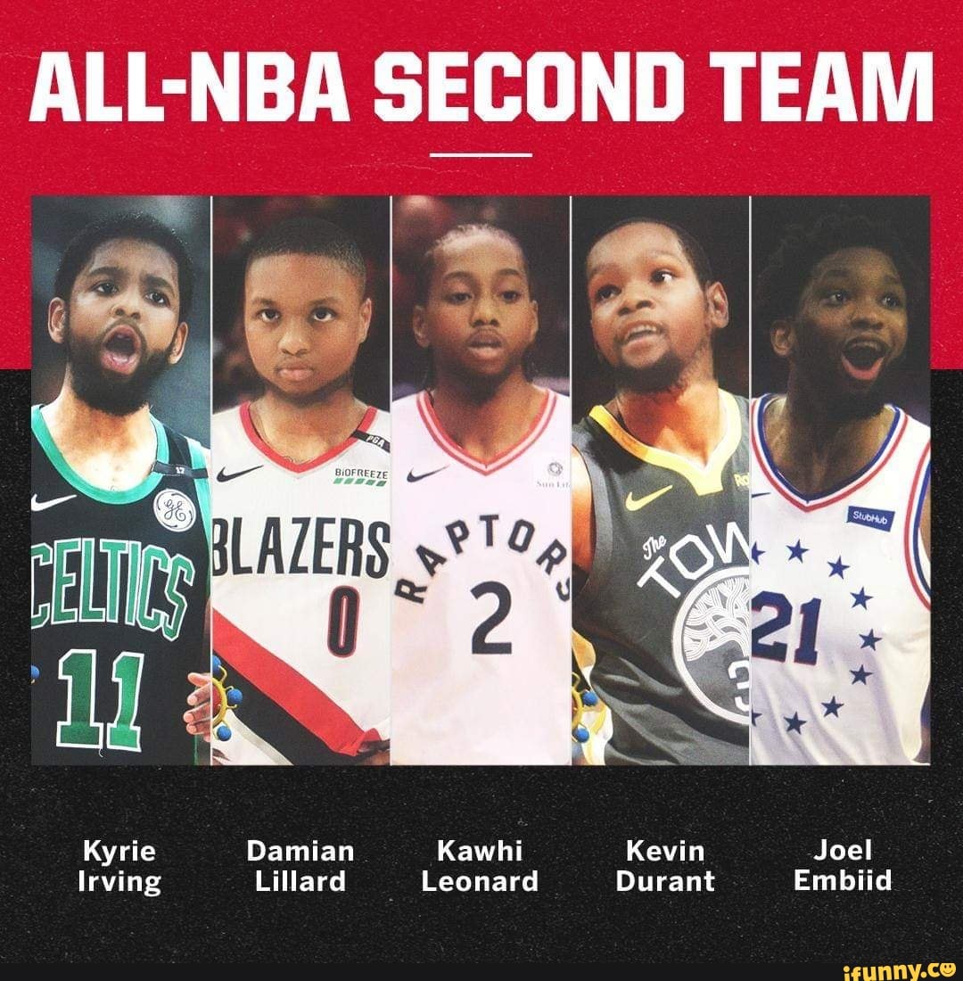 ALL-NBA SECOND TEAM Kyrie Damian Kawhi Kevin Joel Irving Lillard ...