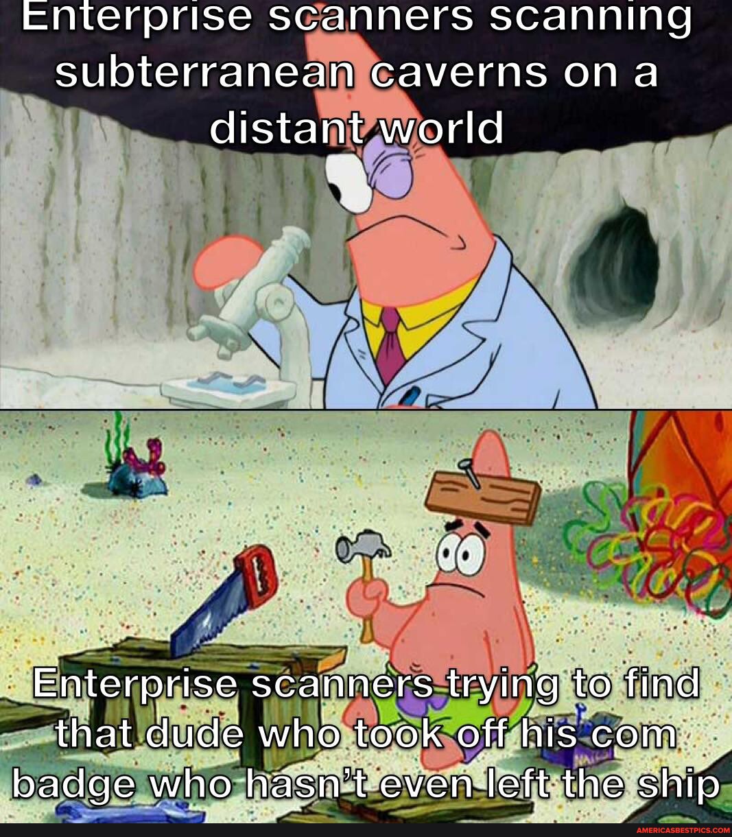 Enterprise scanners scanning subterranean caverns on distant world We ...