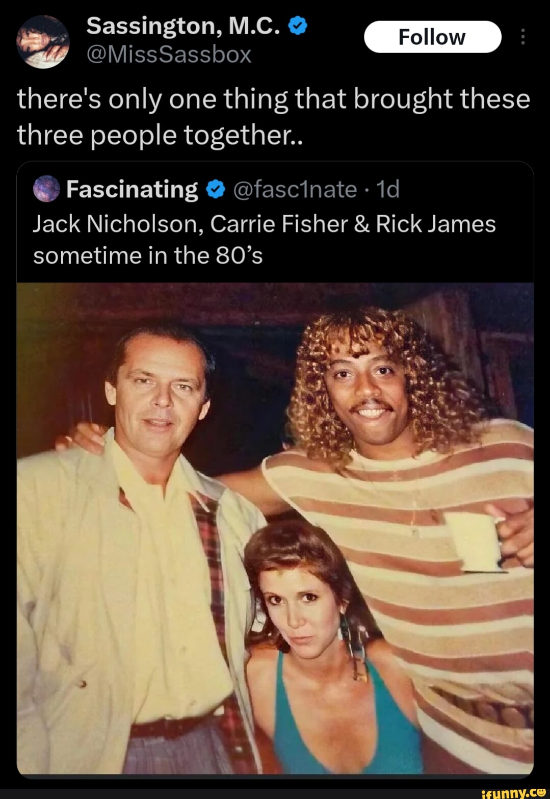 @MissSassbox there's only one thing that brought these three people ...