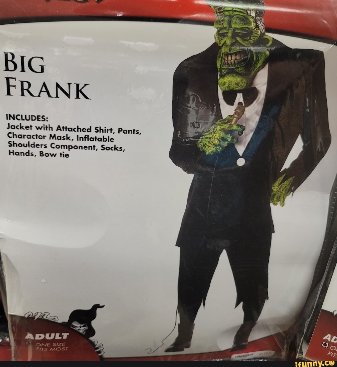 BIG FRANK INCLUDES: Jacket with Attached Shirt, Pants, Character Mask ...