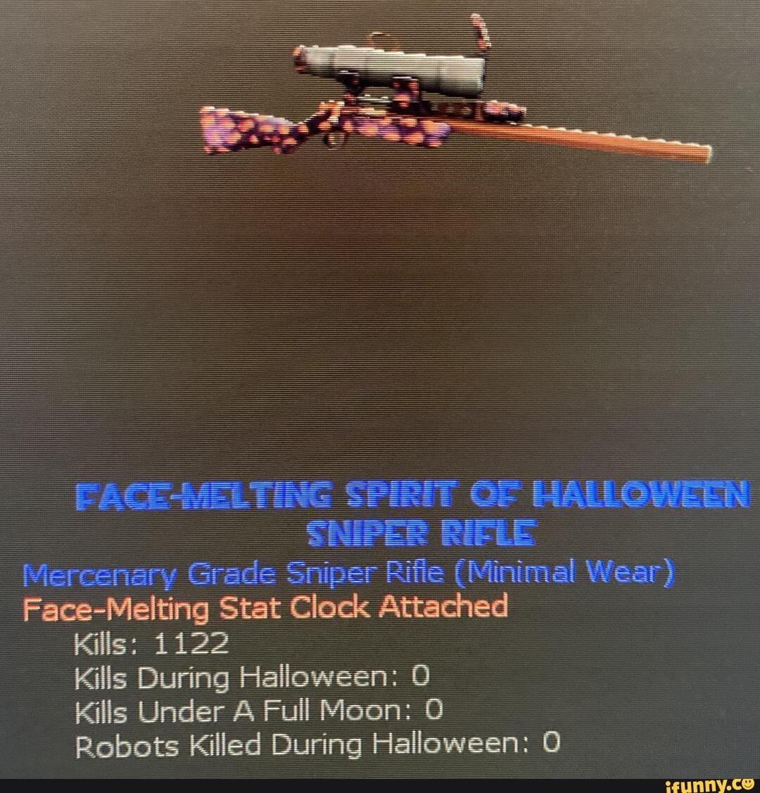 FACE-MELTING SPIRIT OF HALLOWEEN SNIPER RIFLE Mercenary Grade Sniper ...