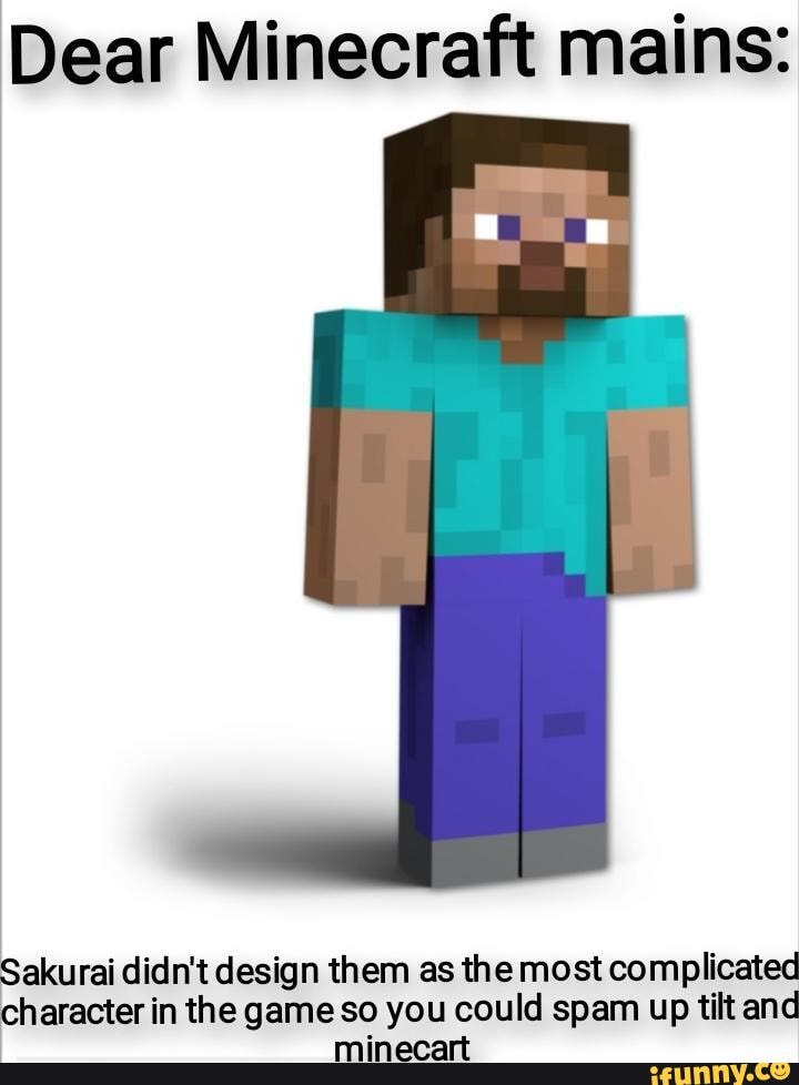 Dear Minecraft mains: Sakurai didn't design them as the most ...