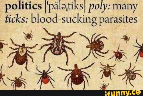 Politics I'pala,tiksI poly: many ticks: blood-sucking parasites - iFunny