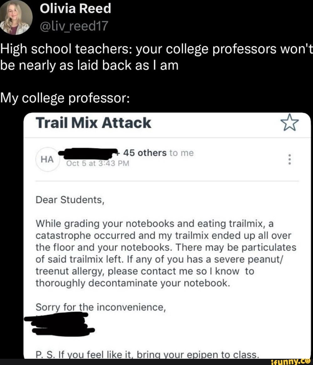 Olivia Reed High school teachers: your college professors won't be ...