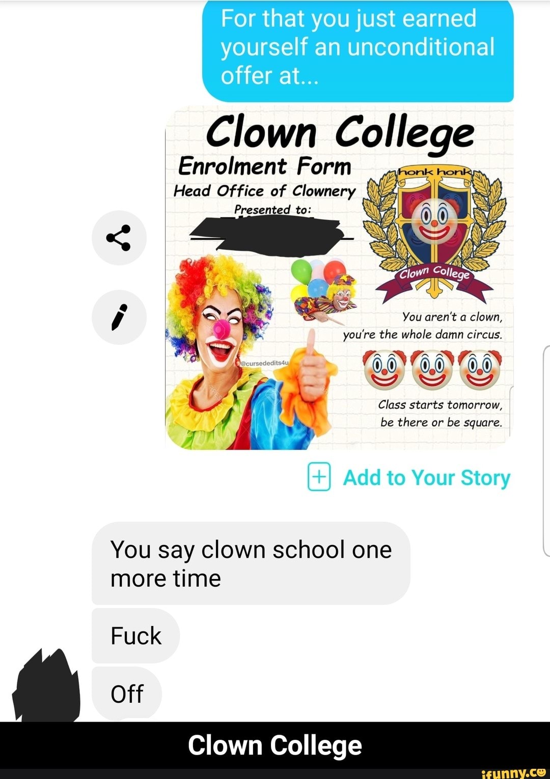 Clownschool memes. Best Collection of funny Clownschool pictures on iFunny