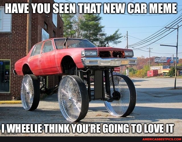 HAVE YOU SEEN THAT NEW CAR MEME WHEELIE THINK YOU'RE GOING TO LOVE IT ...