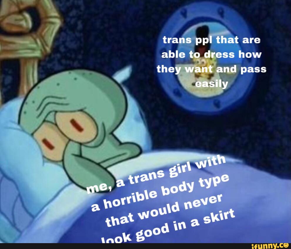 Trans ppl that are able to dress how they want and pass easily - iFunny