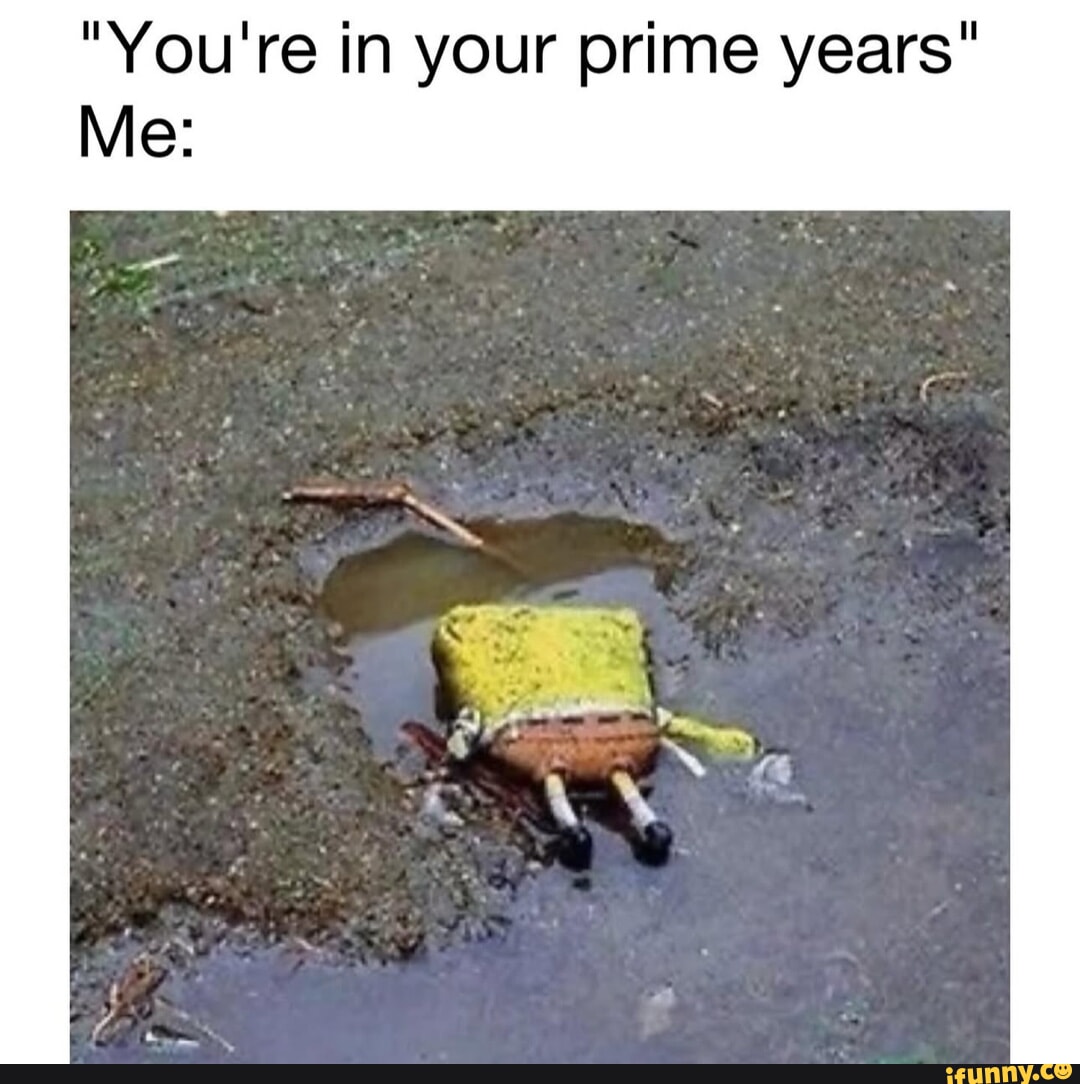 "You're in your prime years" Me: - iFunny