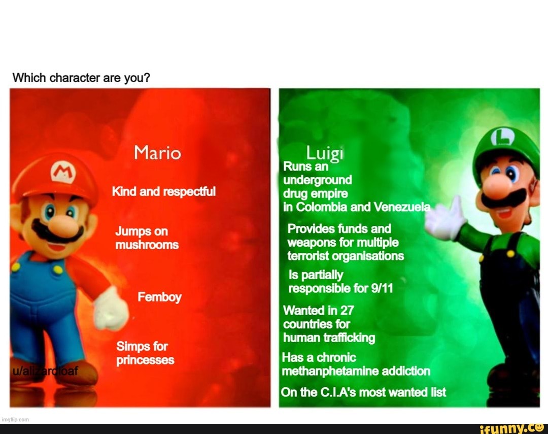 Which character are you? Mario Kind and respectful Jumps on mushrooms 4 ...