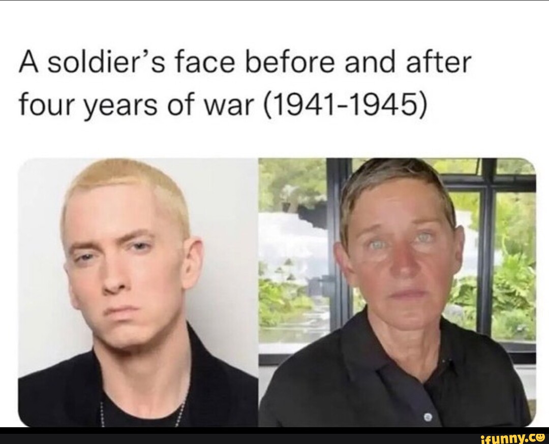 A soldier's face before and after four years of war (1941-1945) - iFunny