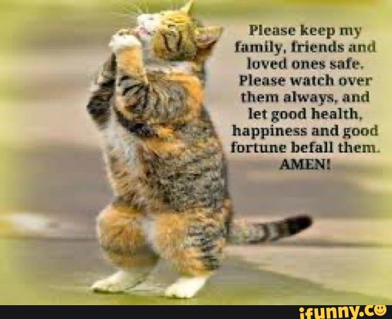 Please keep my family, friends and loved ones safe, Please watch over ...