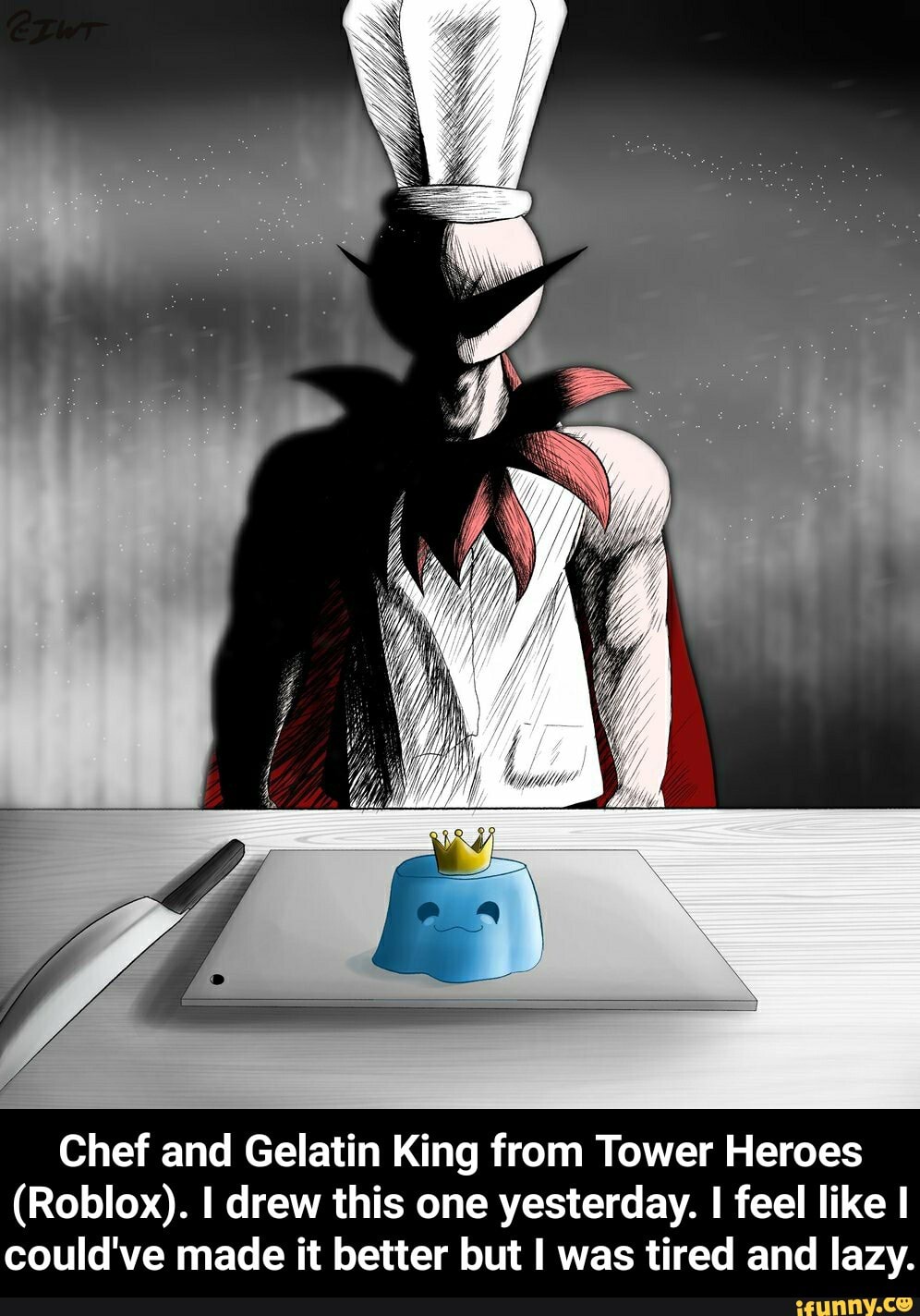 Chef and Gelatin King from Tower Heroes (Roblox). I drew this one ...