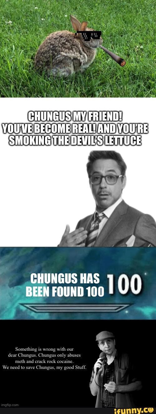 SMOKING) THE 00 Something is wrong with our dear Chungus. Chungus only ...