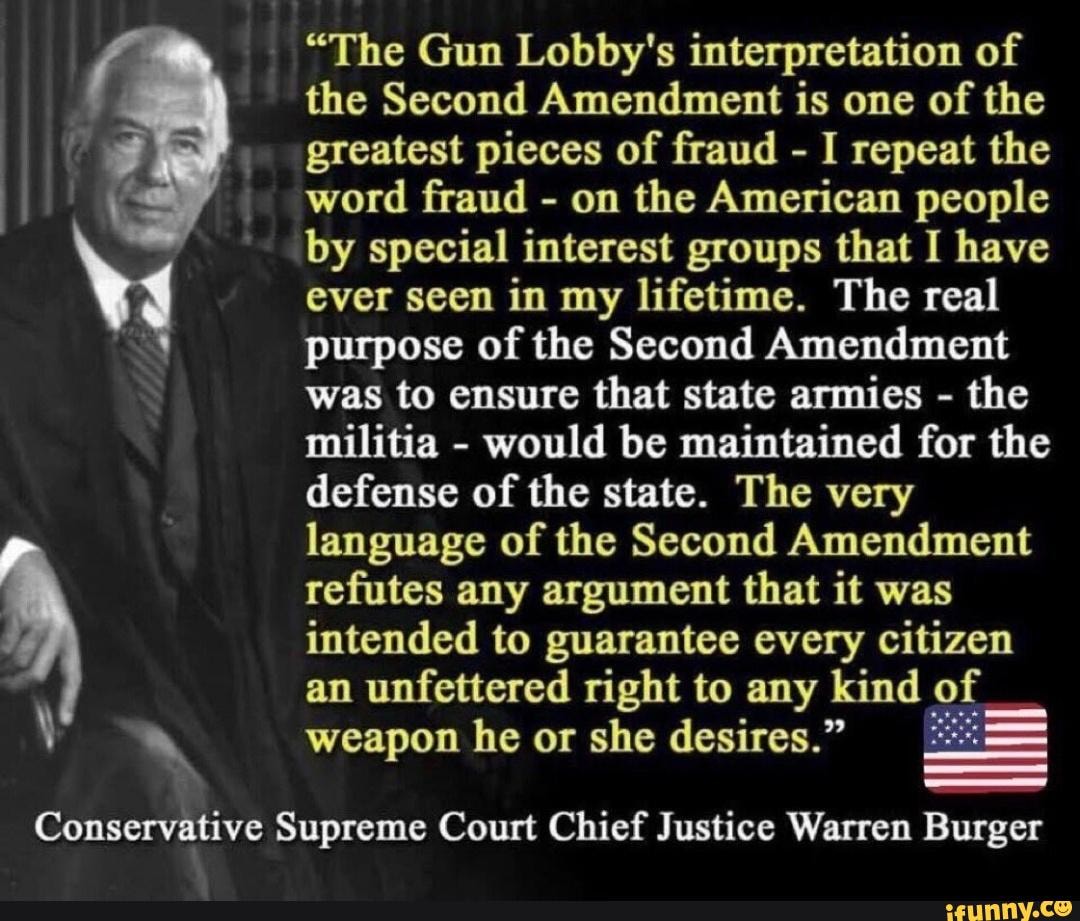 Cons itiv "The Gun Lobby's interpretation of the Second Amendment is ...