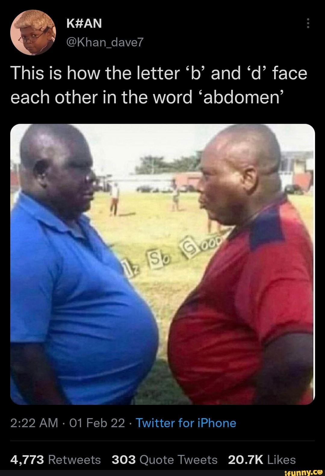 Khan dave? This is how the letter 'b' and 'd' face each other in the ...