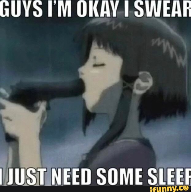 GUYS OKAY I SWEAR JUST NEED SOME SLEEF - iFunny