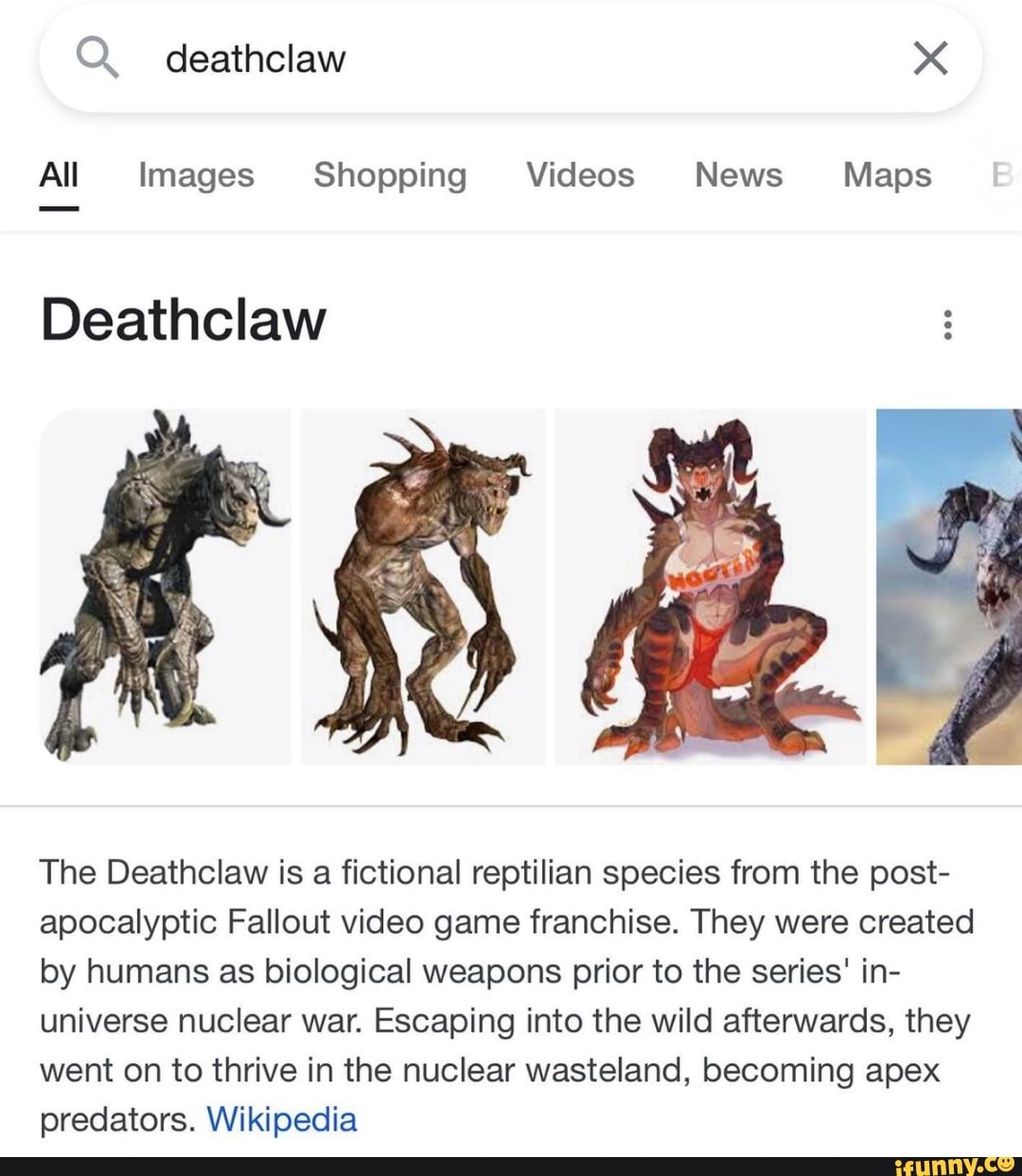 All Images Shopping Videos News Maps deathclaw Deathclaw The Deathclaw ...