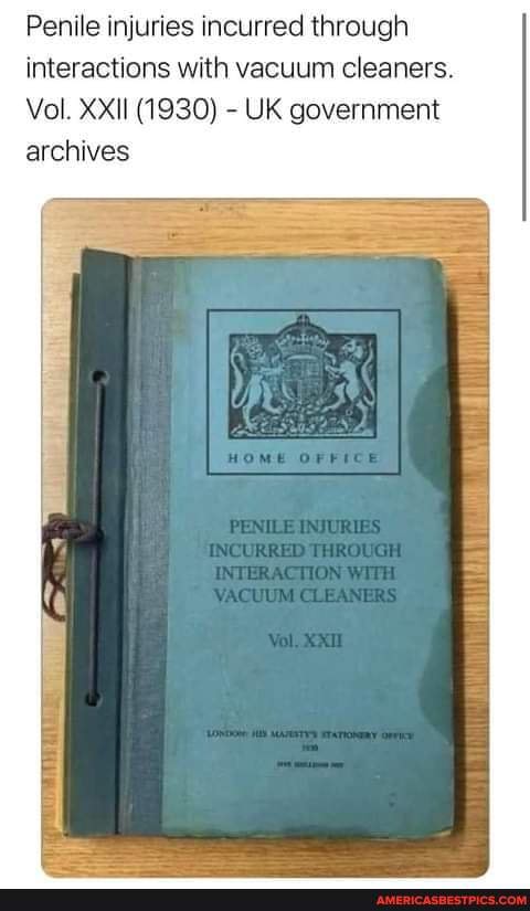 Penile injuries incurred through interactions with vacuum cleaners. Vol ...