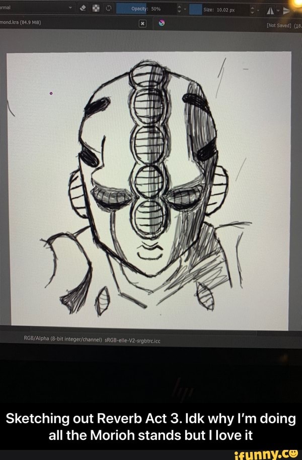 Sketching out Reverb Act 3. ldk why I'm doing all the Morioh stands but ...
