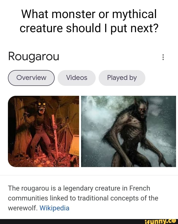 What monster or mythical creature should I put next? Rougarou Overview ...