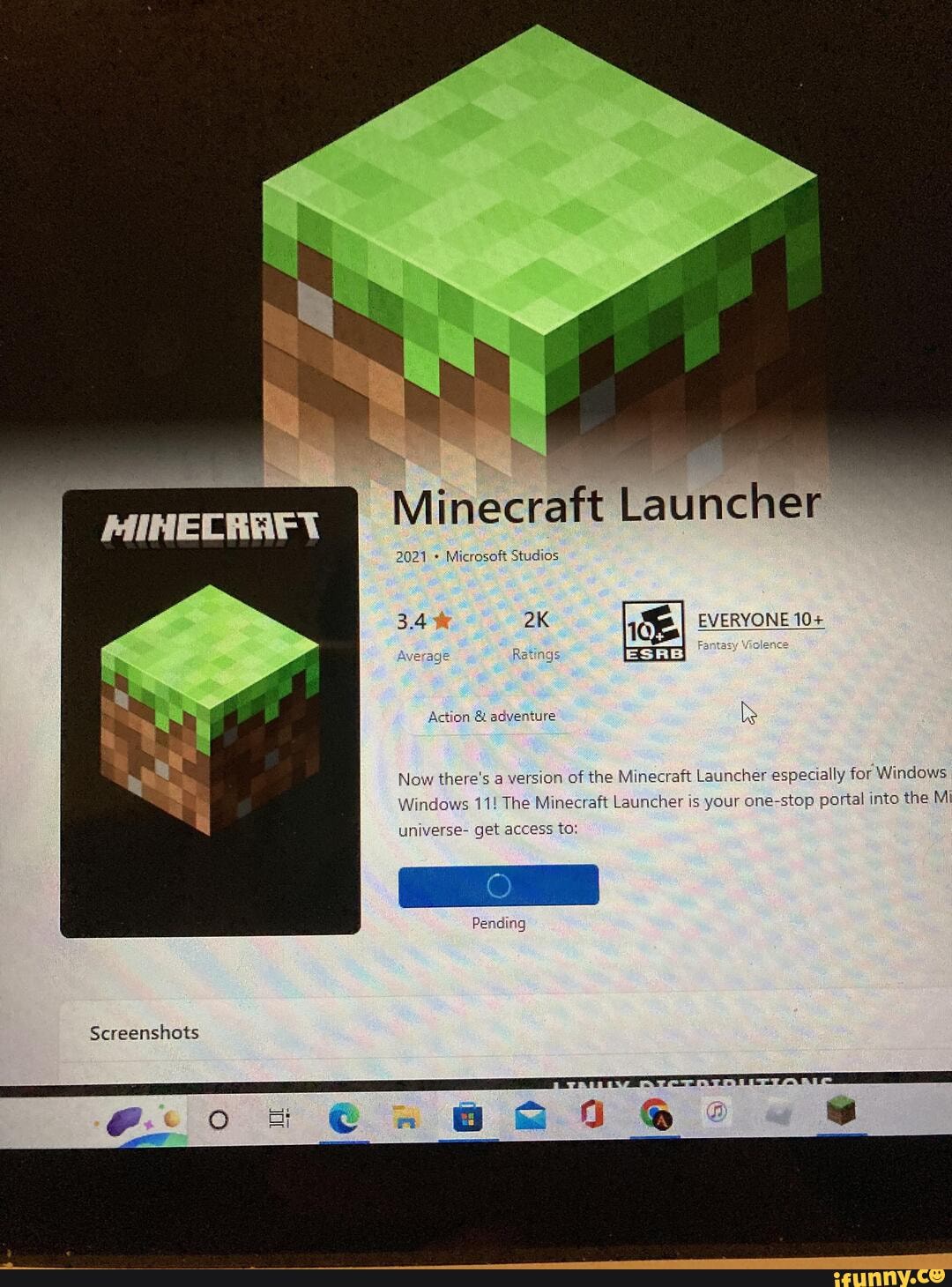 Minecraft Launcher 2021) Microsoft Studios EVERYONE 10+ 'Action ...