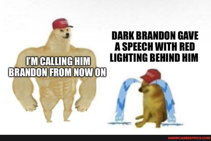 DARK BRANDON GAVE A SPEECH WITH RED LIGHTING BEHIND HIM TM CALLING HIM ...