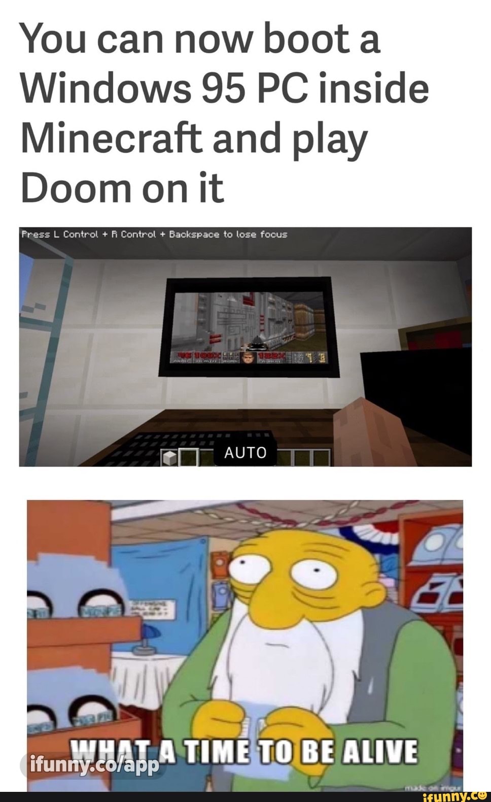 You can now boot a Windows 95 PC inside Minecraft and play Doom on it ...