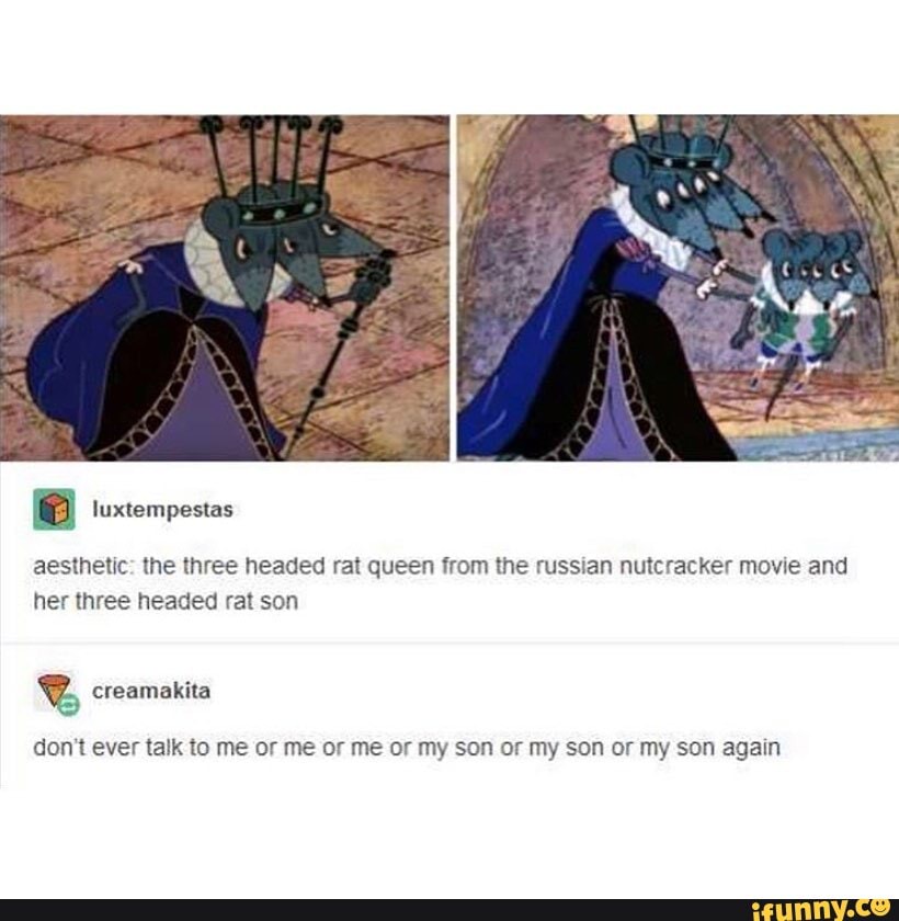 Aesthetic: the three headed rat queen from the russian nutcracker movie ...