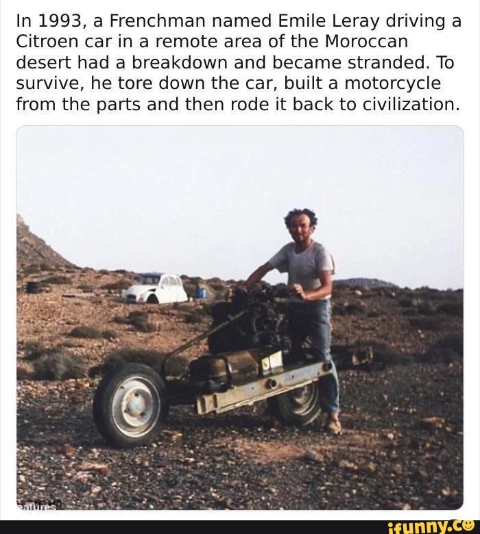 In 1993, a Frenchman named Emile Leray driving a Citroen car in a ...