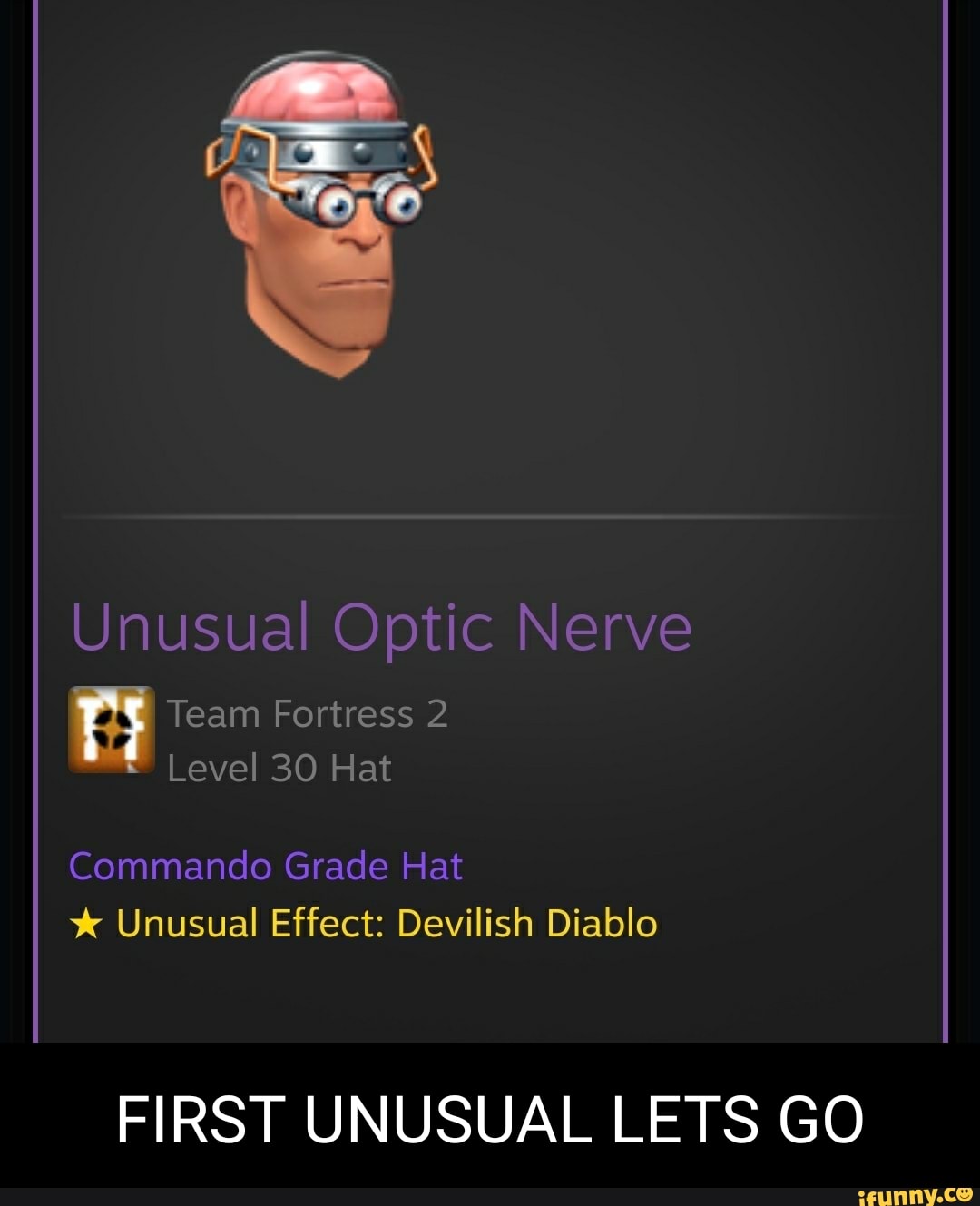 Unusual Optic Nerve Team Fortress 2 Level 30 Hat Commando Grade Hat ...