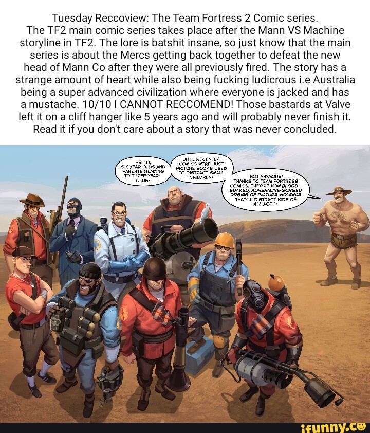 Tuesday Reccoview: The Team Fortress 2 Comic series. The main comic ...