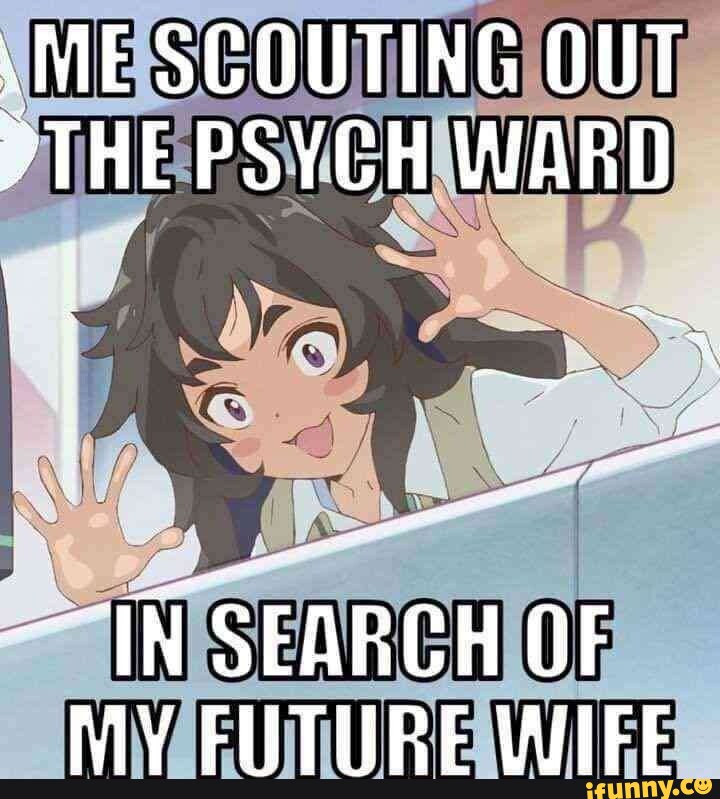 ME SCOUTING OUT THE PSYCH WARD IN SEARCH OF MY FUTURE WIEE - iFunny