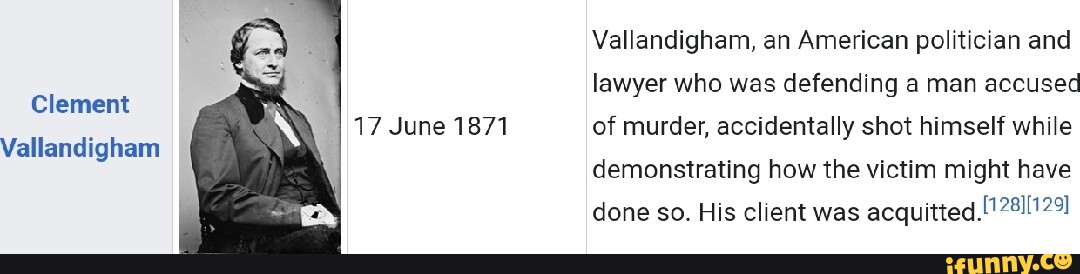 Vallandigham memes. Best Collection of funny Vallandigham pictures on ...
